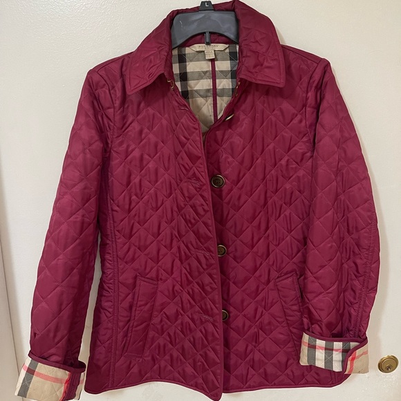 Burberry | Jackets & Coats | Burberry Brit Quilted Nova Check Womens ...